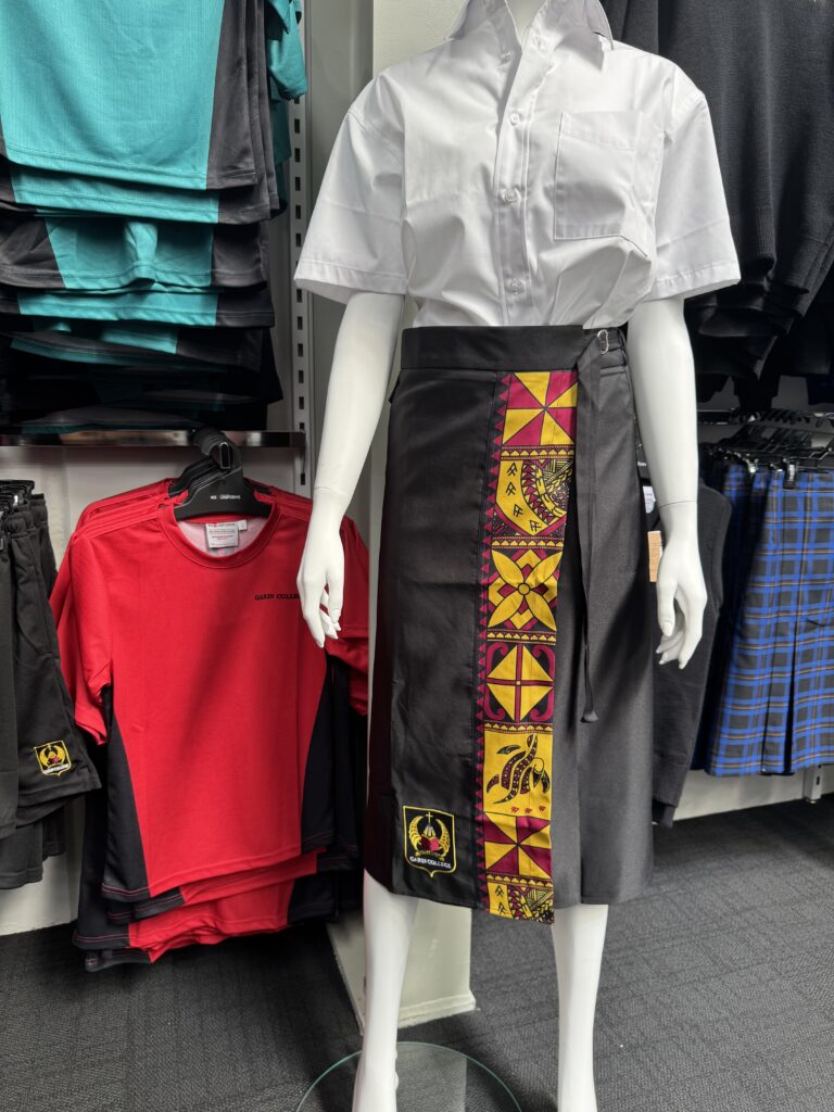 Garin College Lava lava's available from NZ Uniforms - Garin College